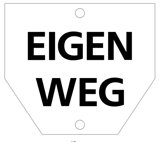 Eigen weg 80 x 70mm - Pelgrum Vink Materialen B.V.